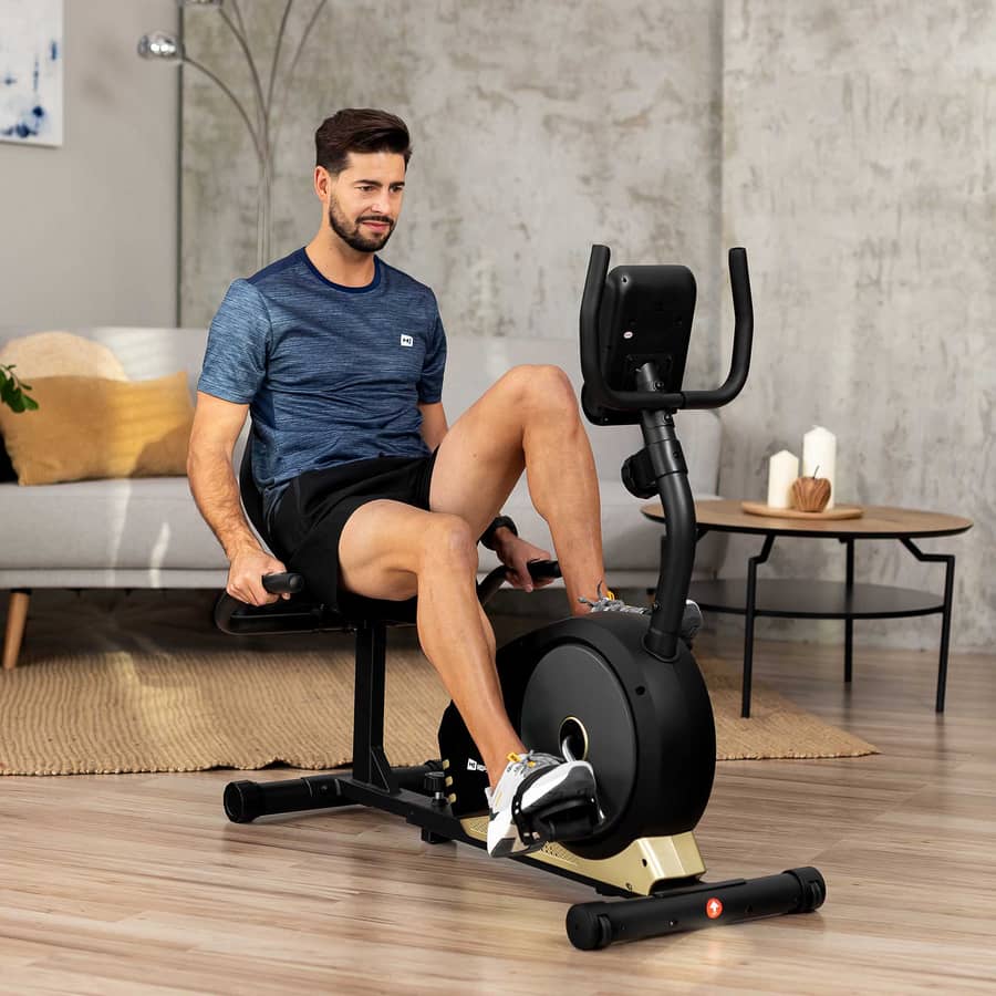 Rower leżący magnetyczny HS-040L Root czarny-złoty | Ceny producenta ...